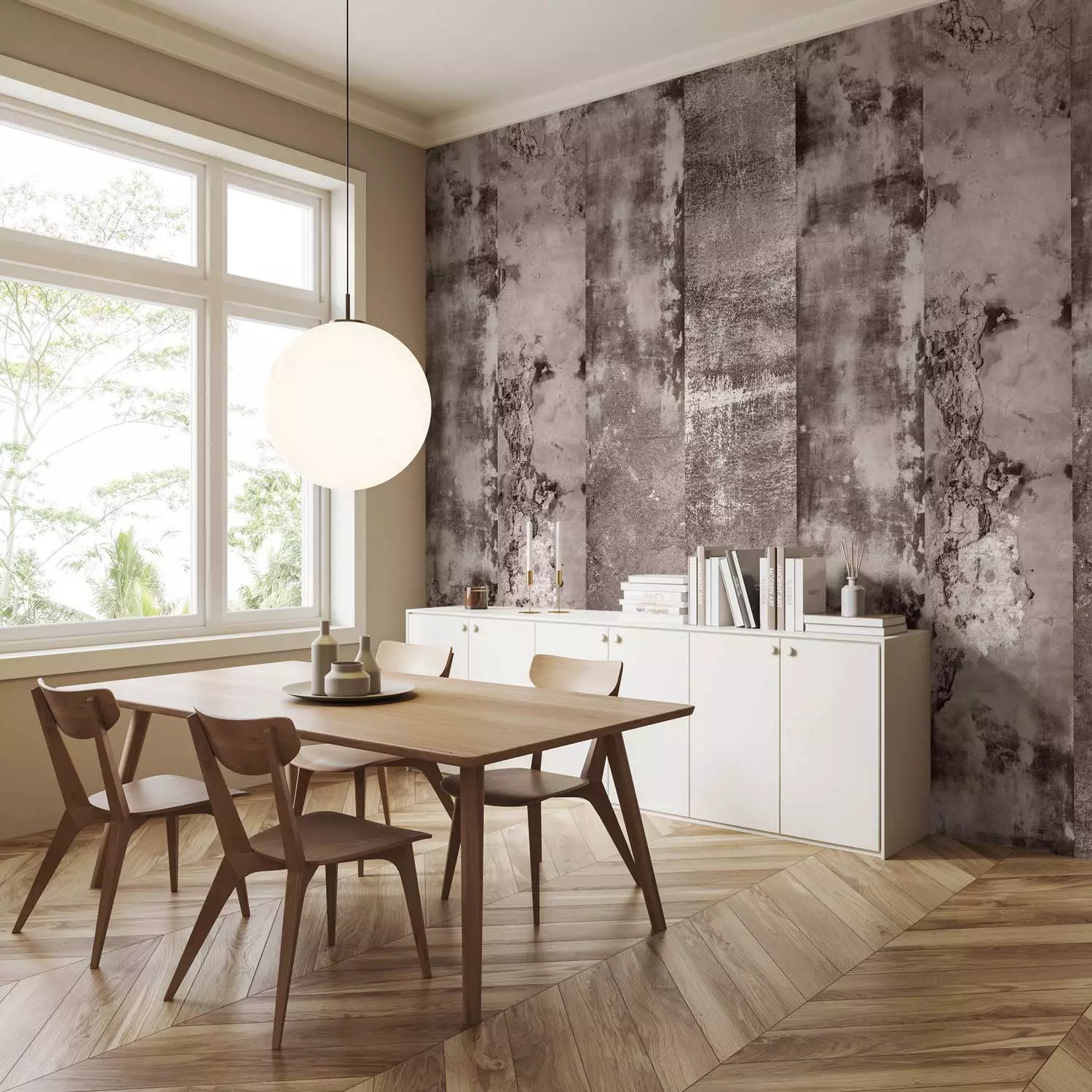 old plaster wallpaper