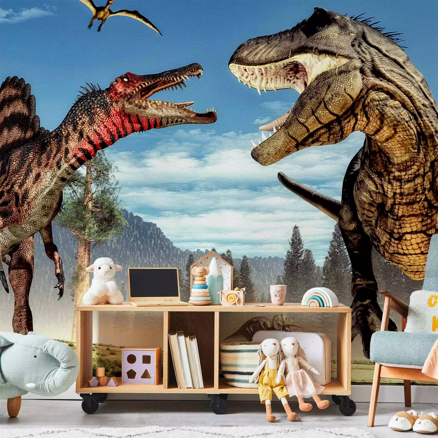 Dinosaur wall mural store