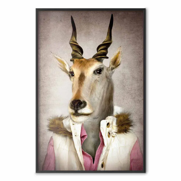 Poster in frames Antelope Jessica - portrait of an animal with a human ...