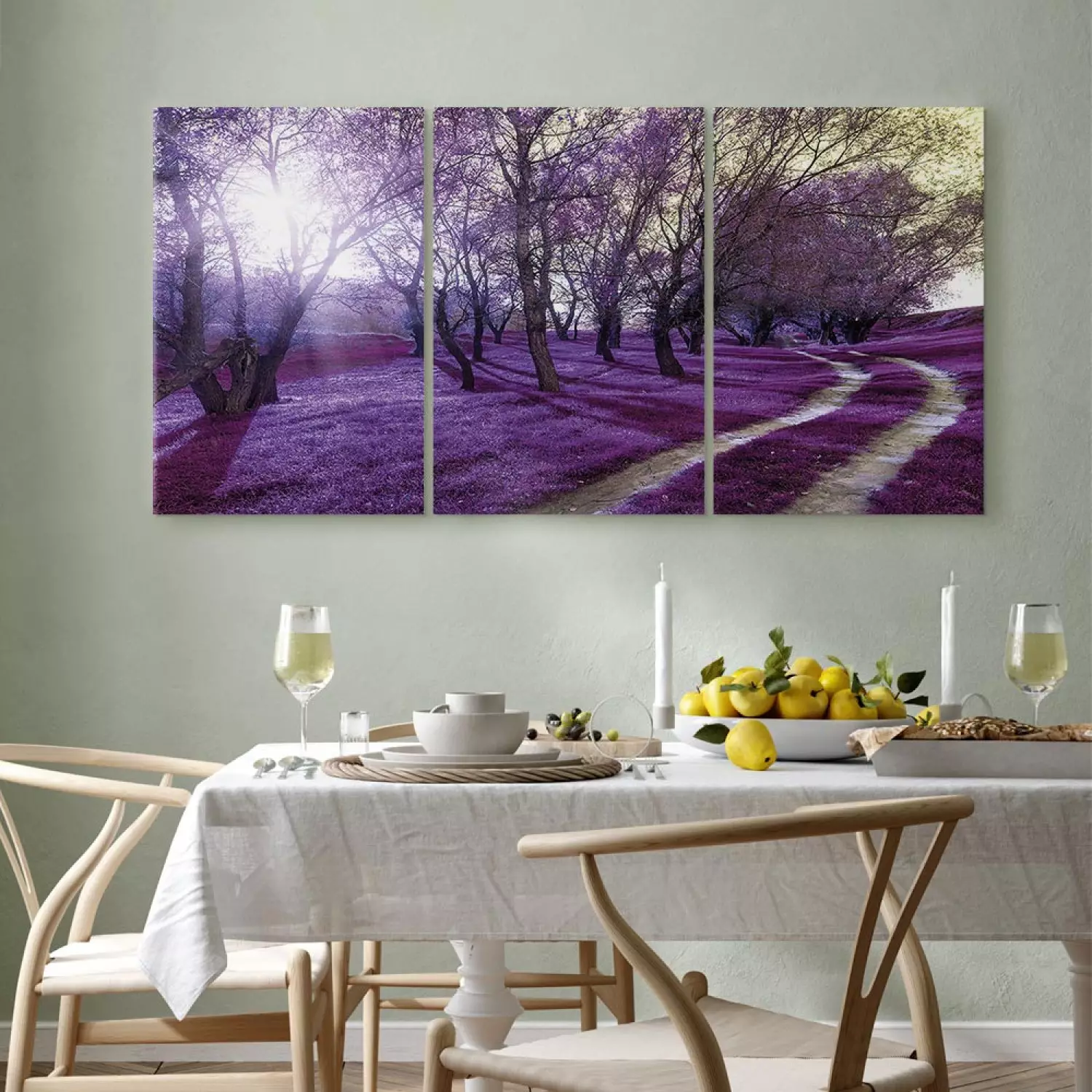 purple tree canvas