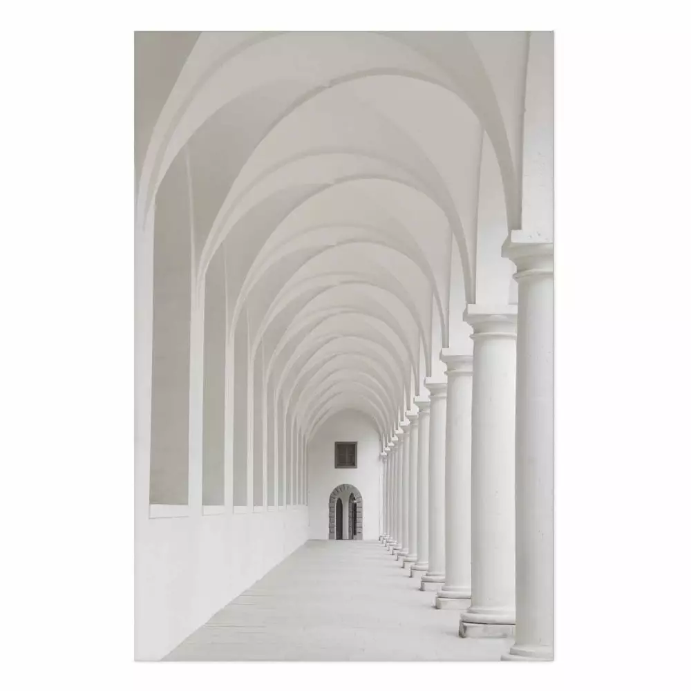 Poster in frames Colonnade - building architecture with gray columns ...