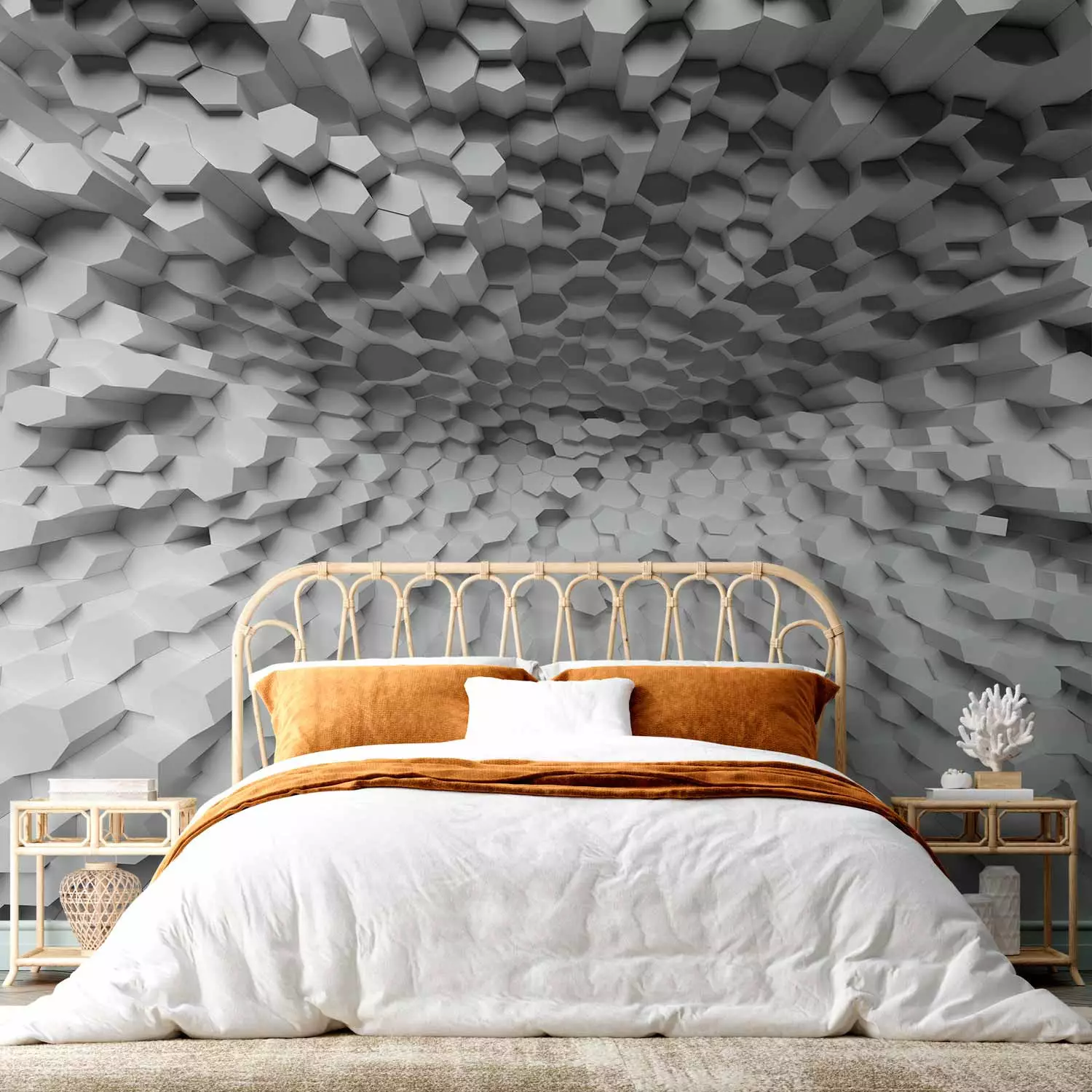 white 3d effect wallpaper