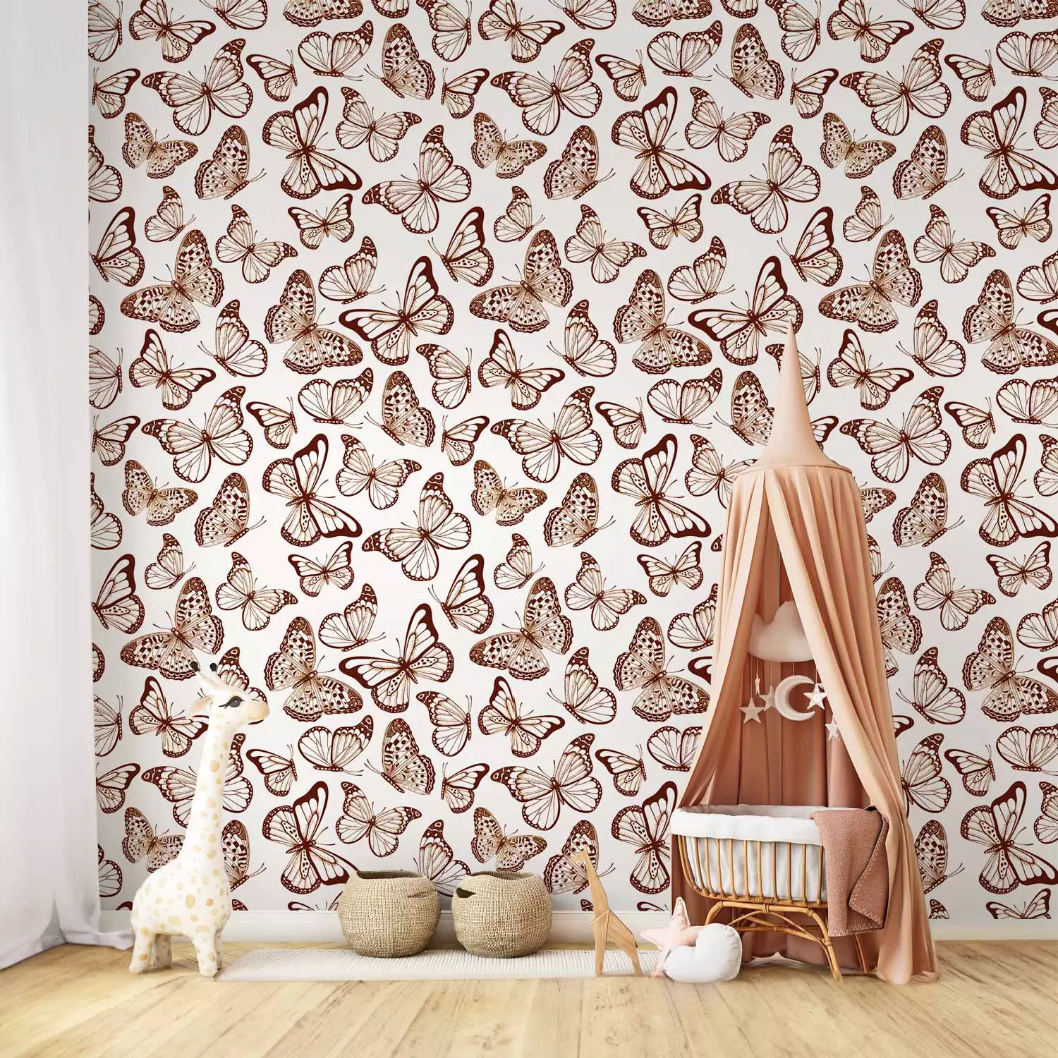 brown patterned butterfly