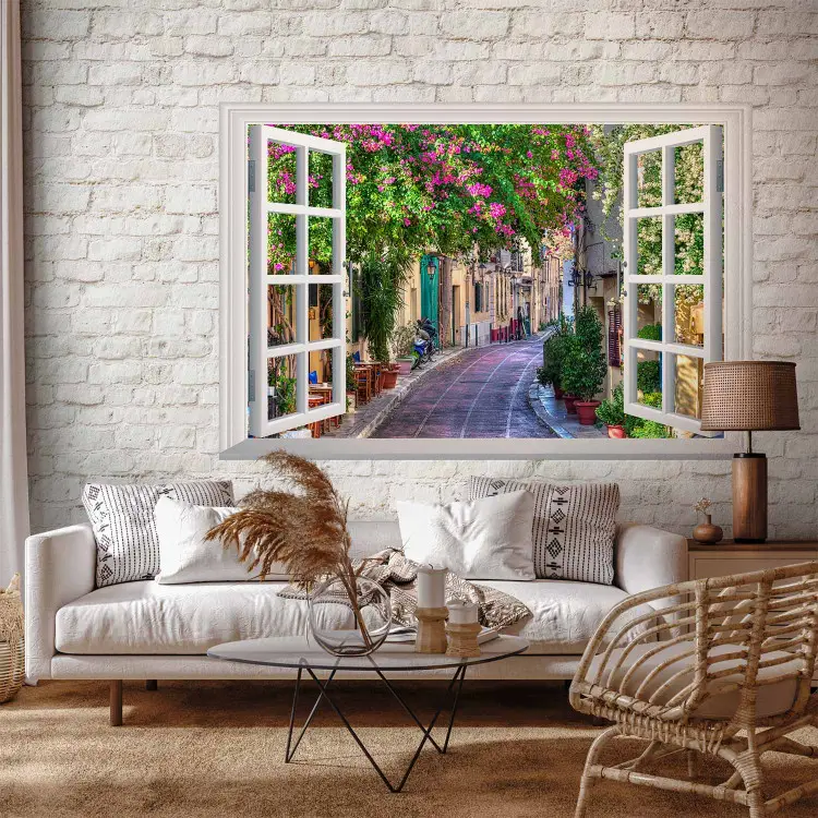 Wall Mural Tuscany and Italy - view of an atmospheric street with ...