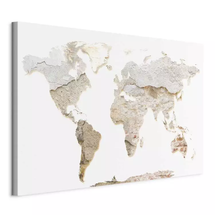 Canvas Wall Art Raw World (1-piece) Vertical - world map in wall ...