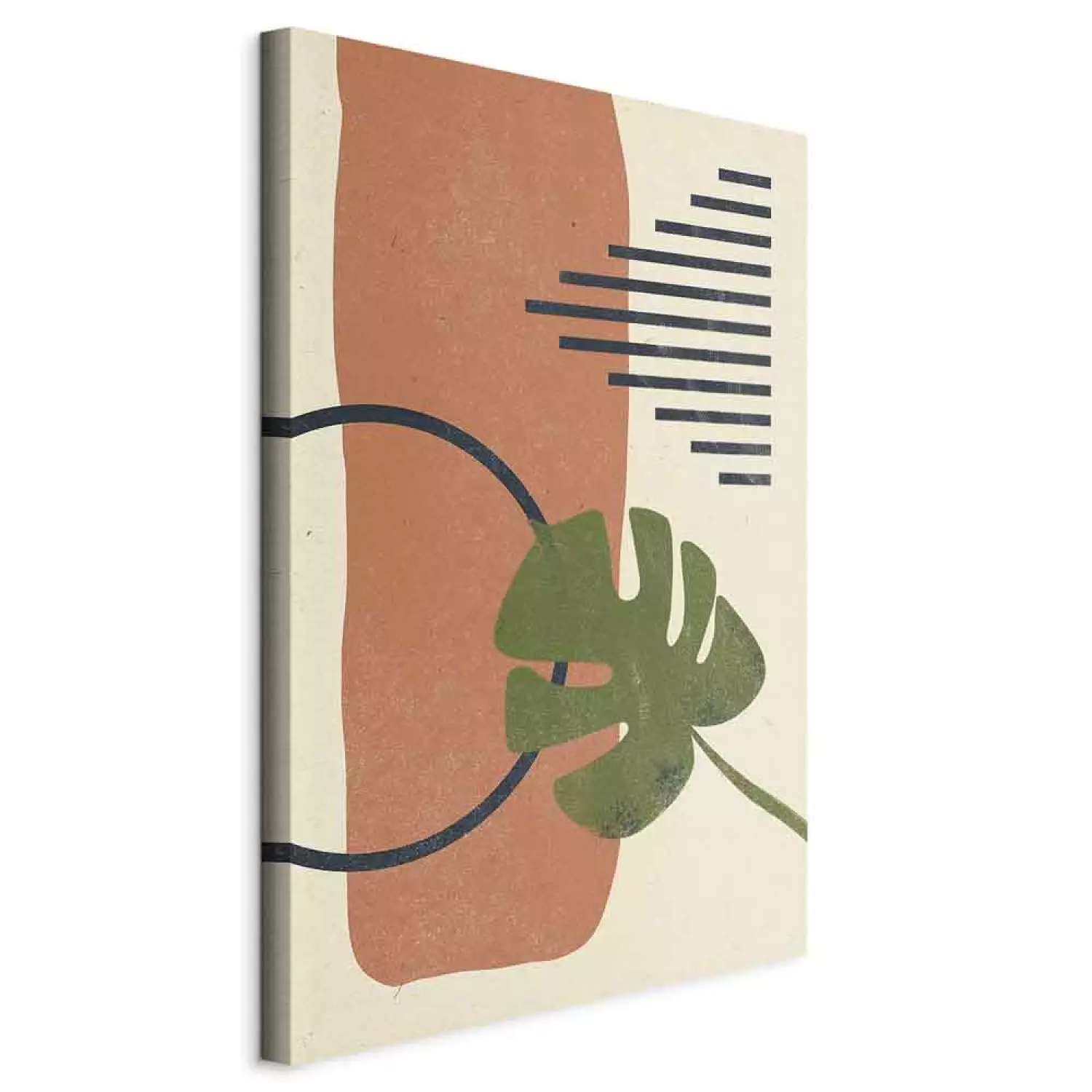 geometric monstera leaf