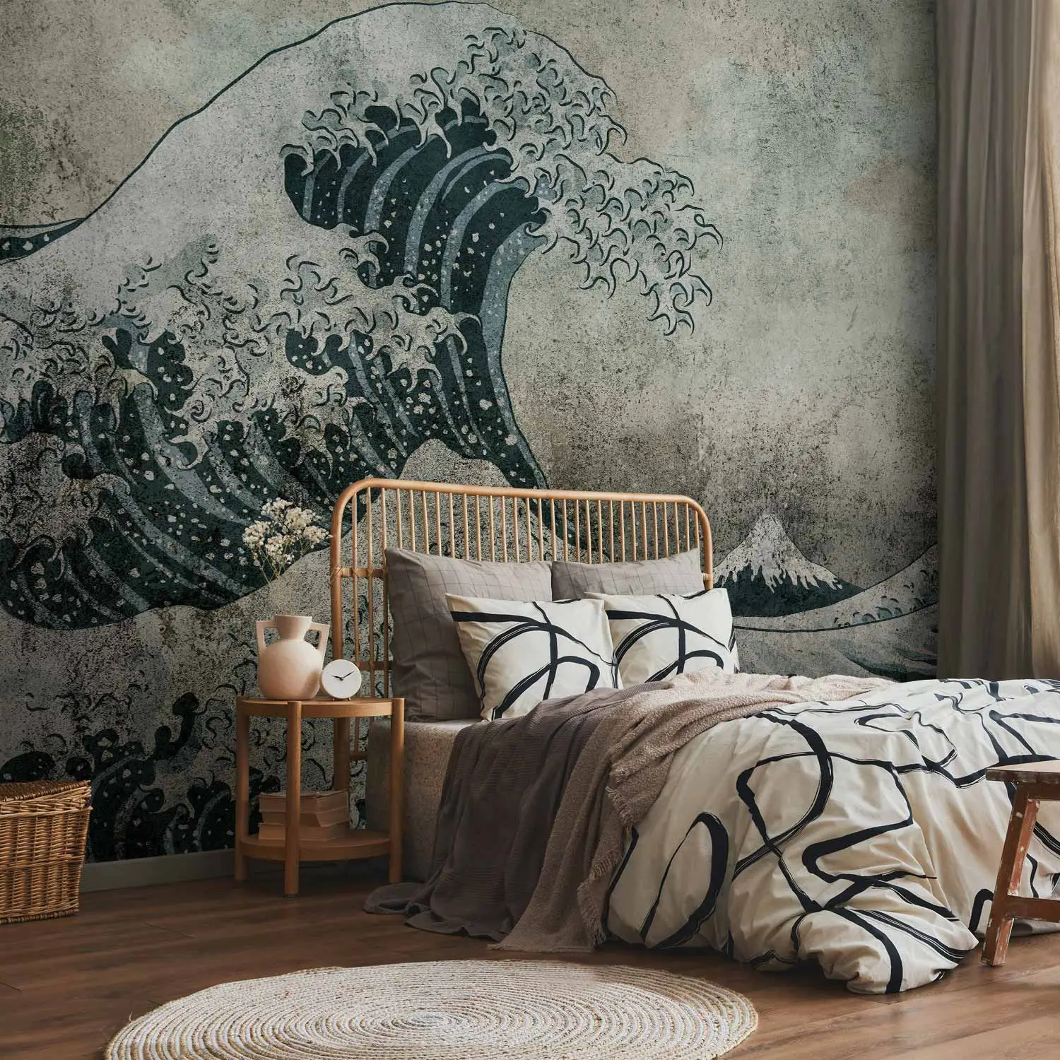 Japanese Wave Wall Mural The Great Wave Off Kanagawa Wall Mural, PVC