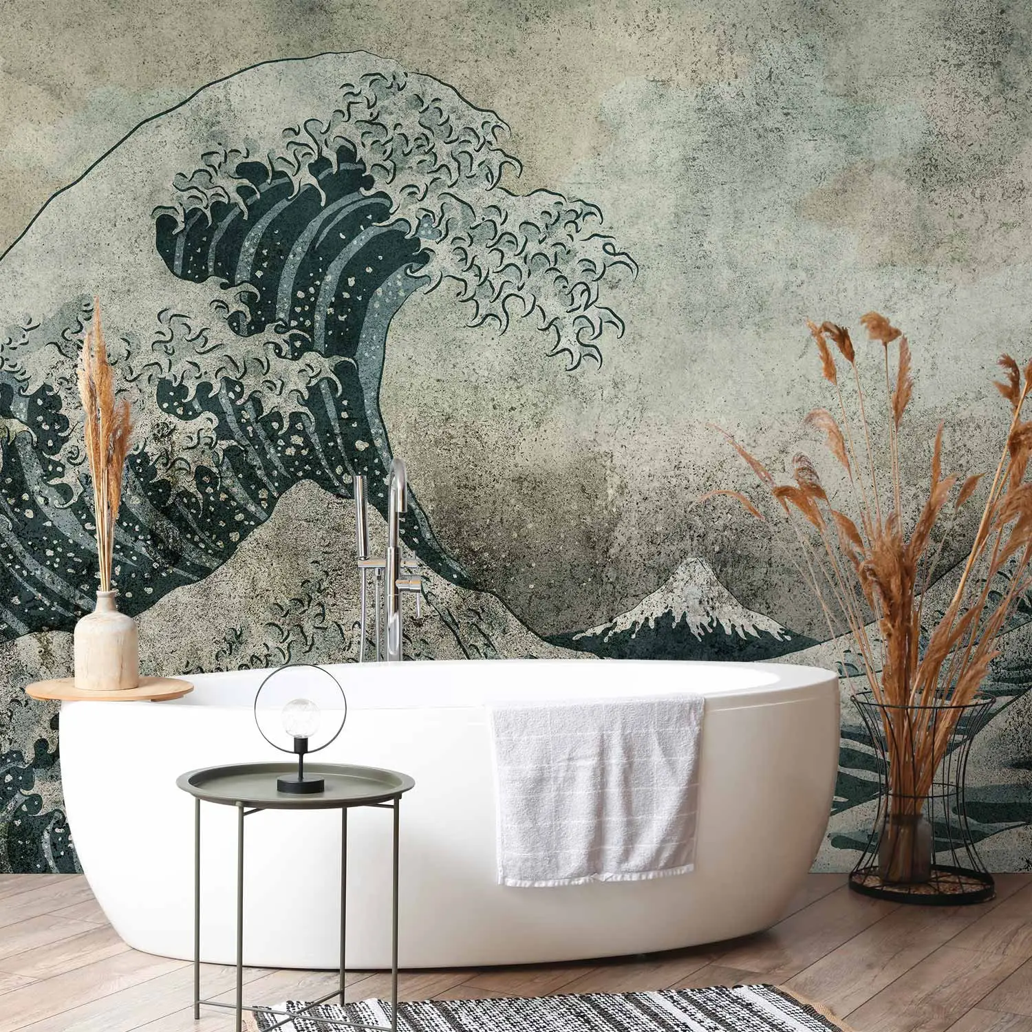 Japanese Wave Wall Mural The Great Wave Off Kanagawa Wall Mural, PVC
