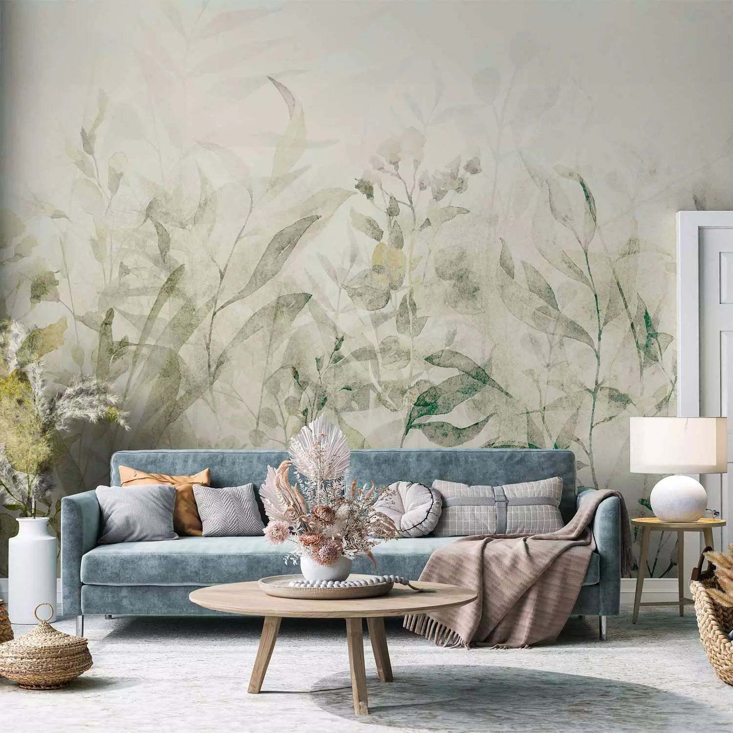 subtle leaf wallpaper