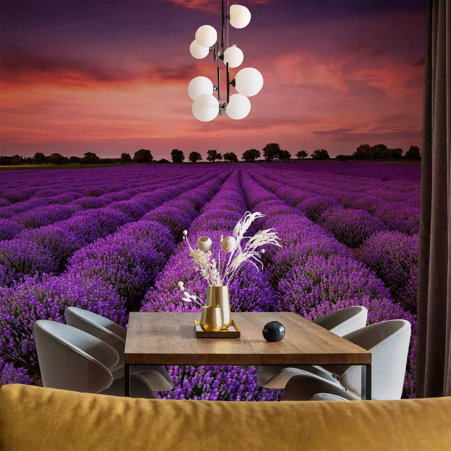 lavender field sunset