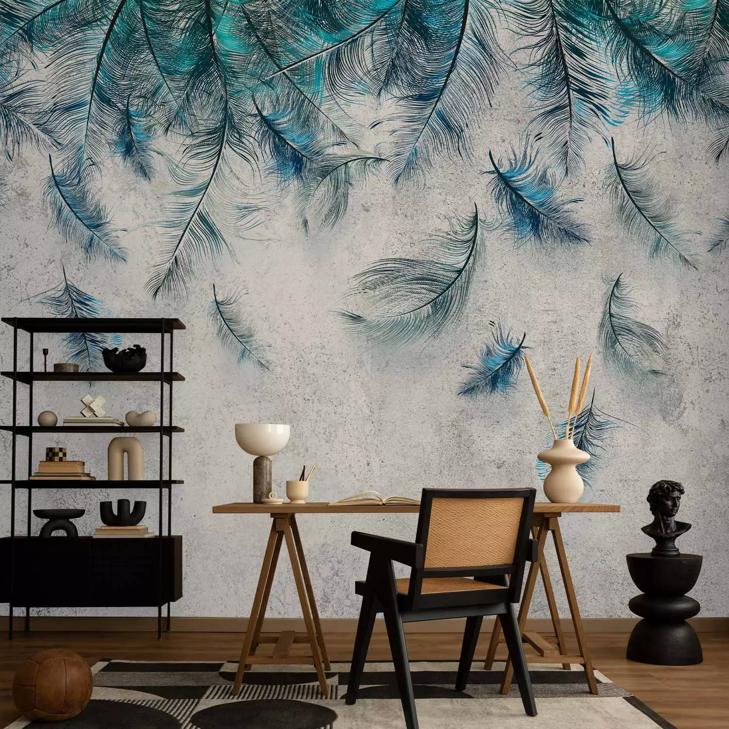 wallpaper feather design