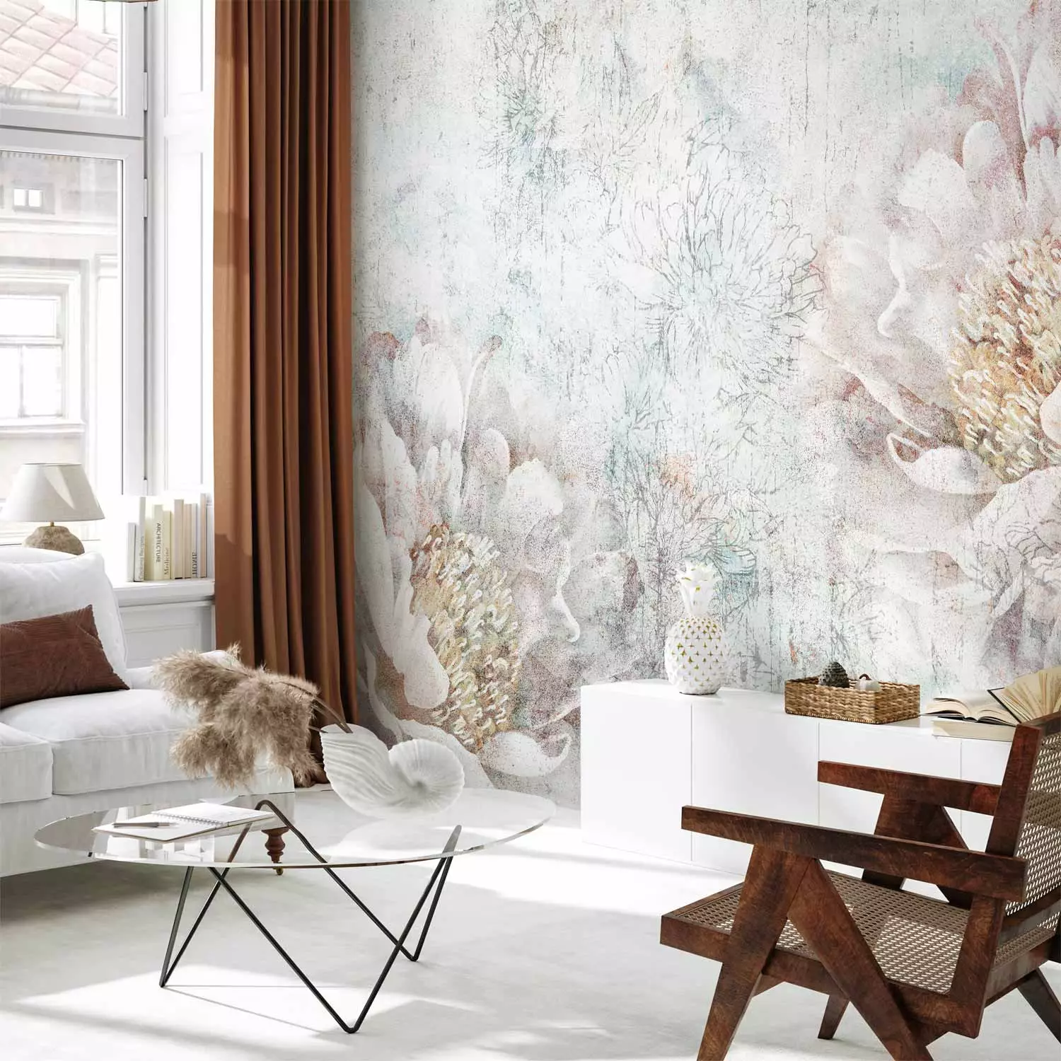 subtle floral pattern wallpaper