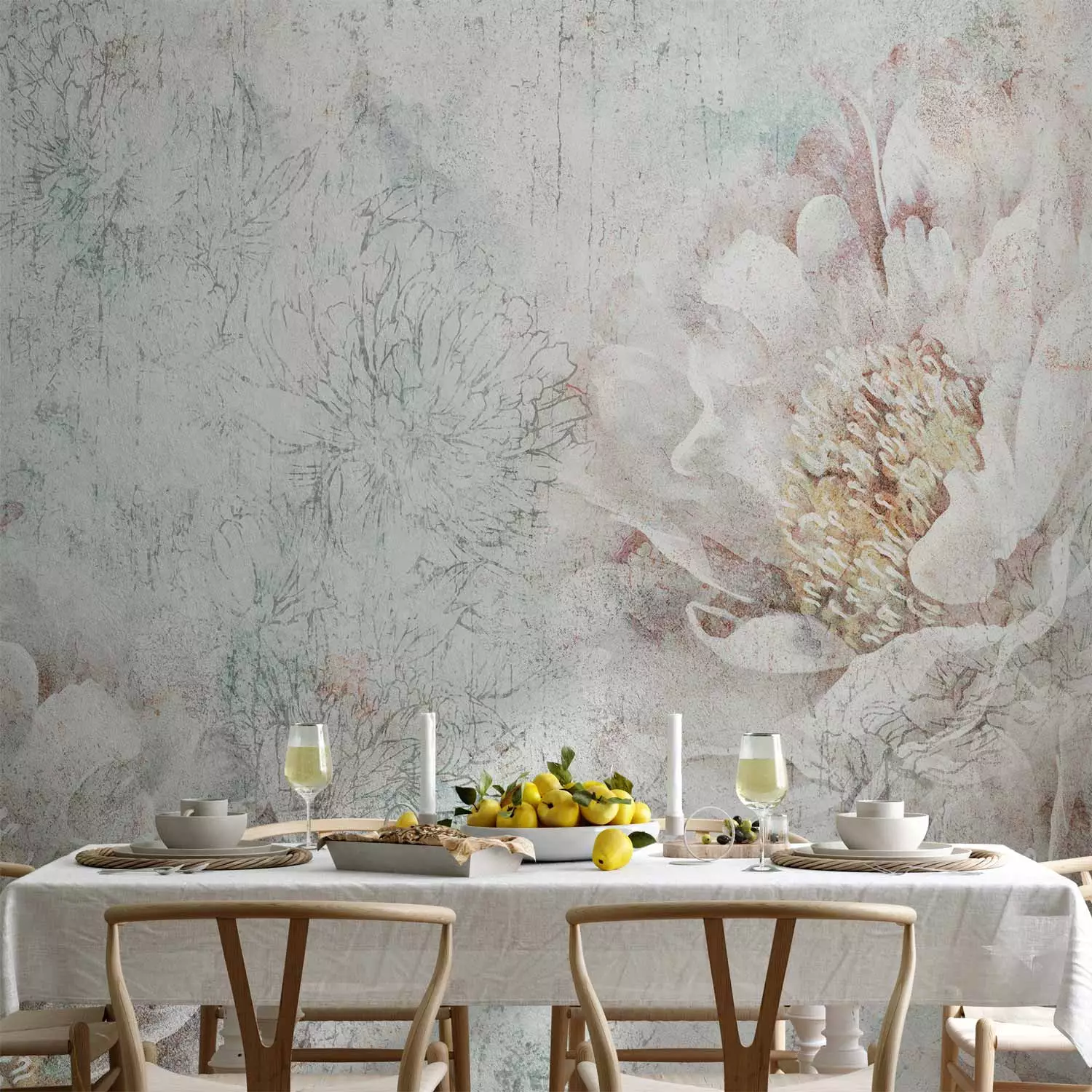 subtle floral background