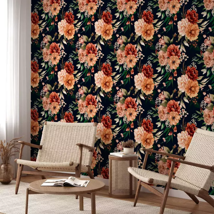old flower wallpaper pattern
