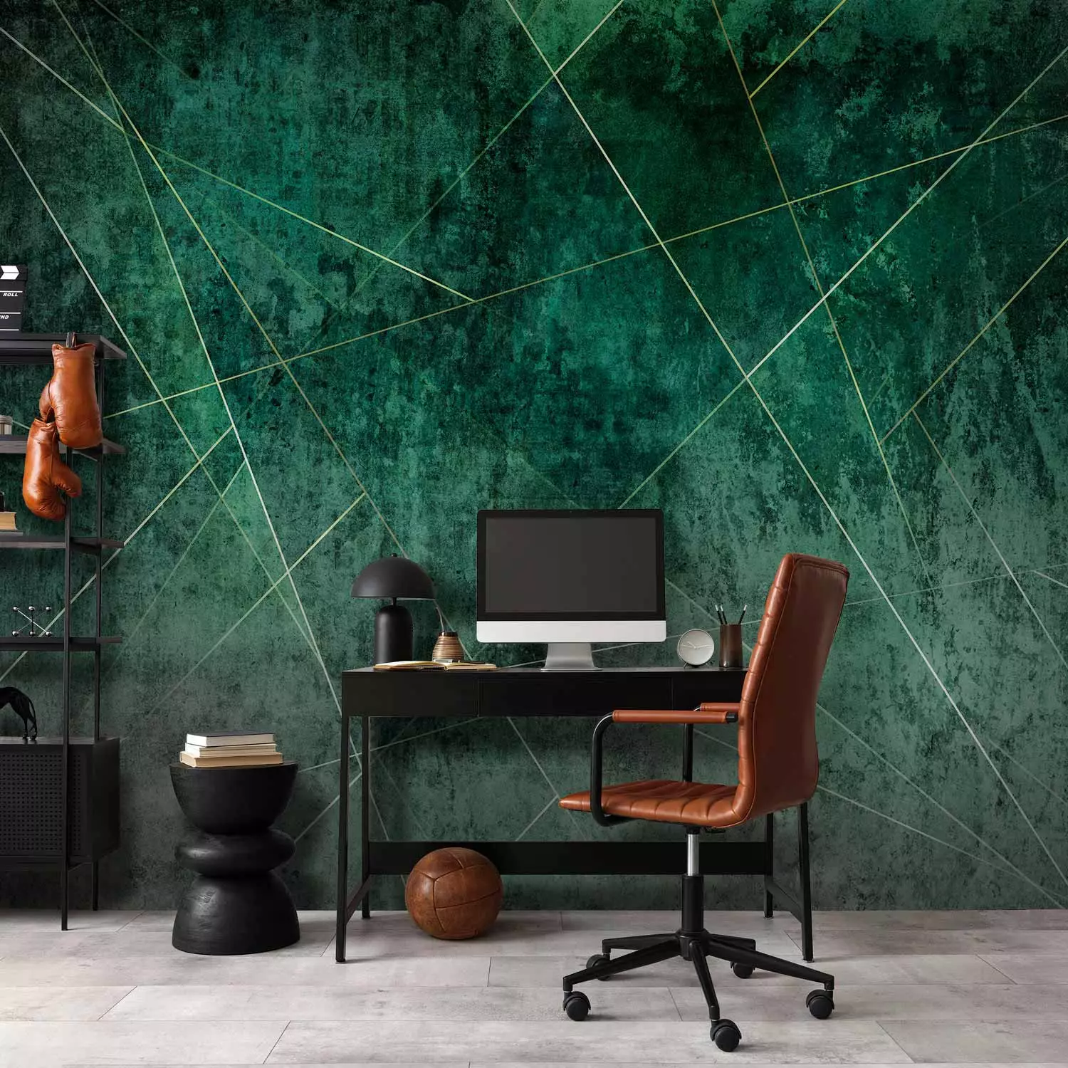 dark green wall background