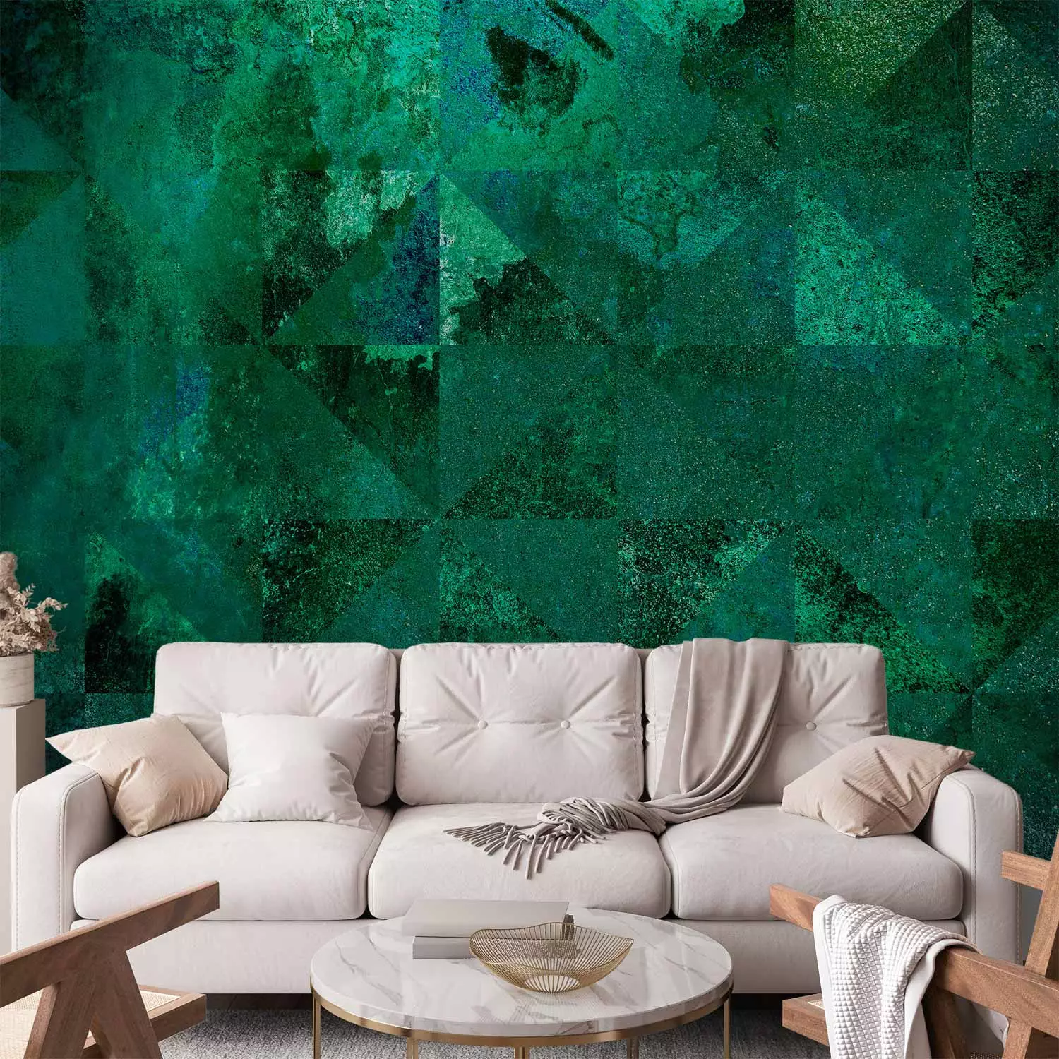 emerald geometric wallpaper