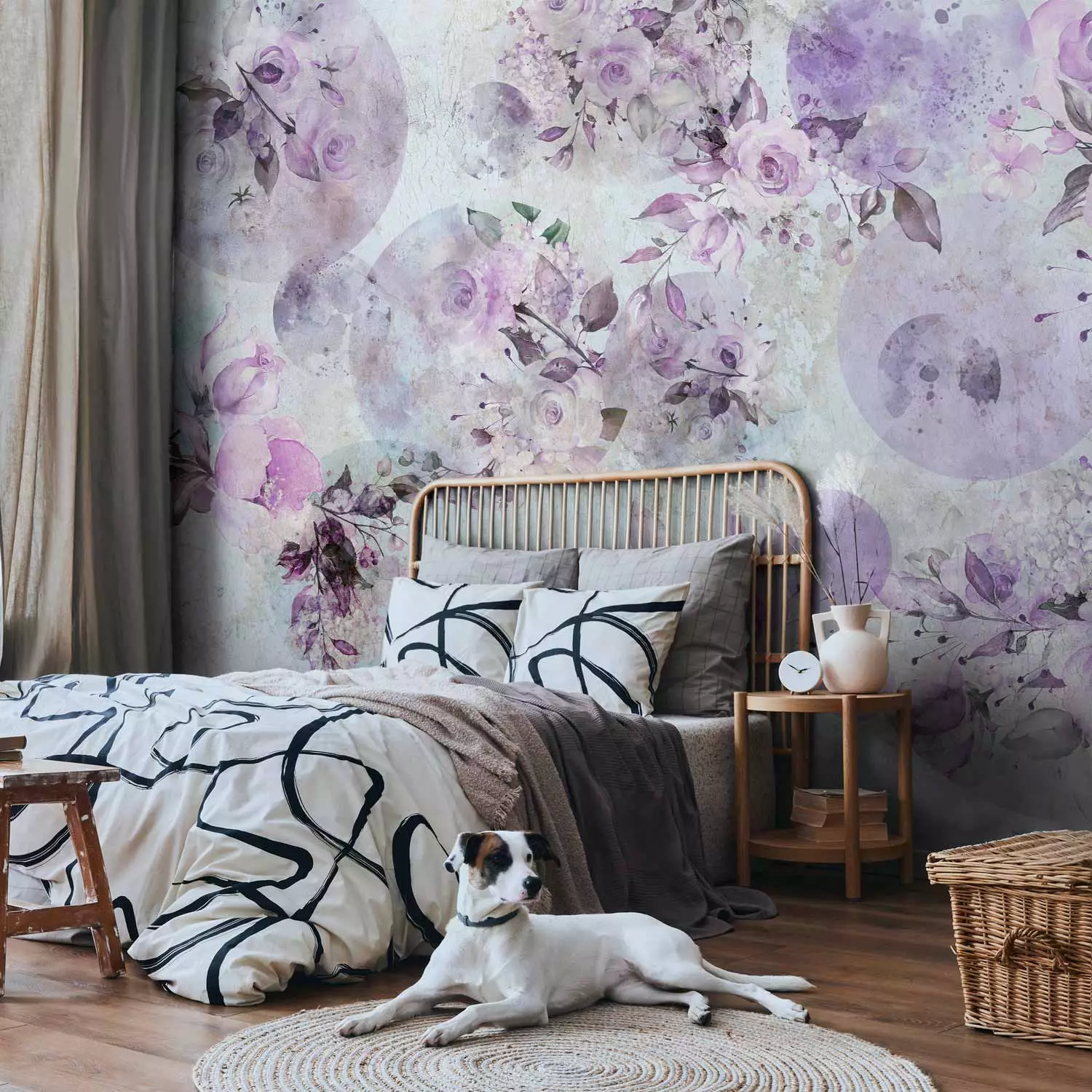 Light Blue Purple Flower Wallpaper