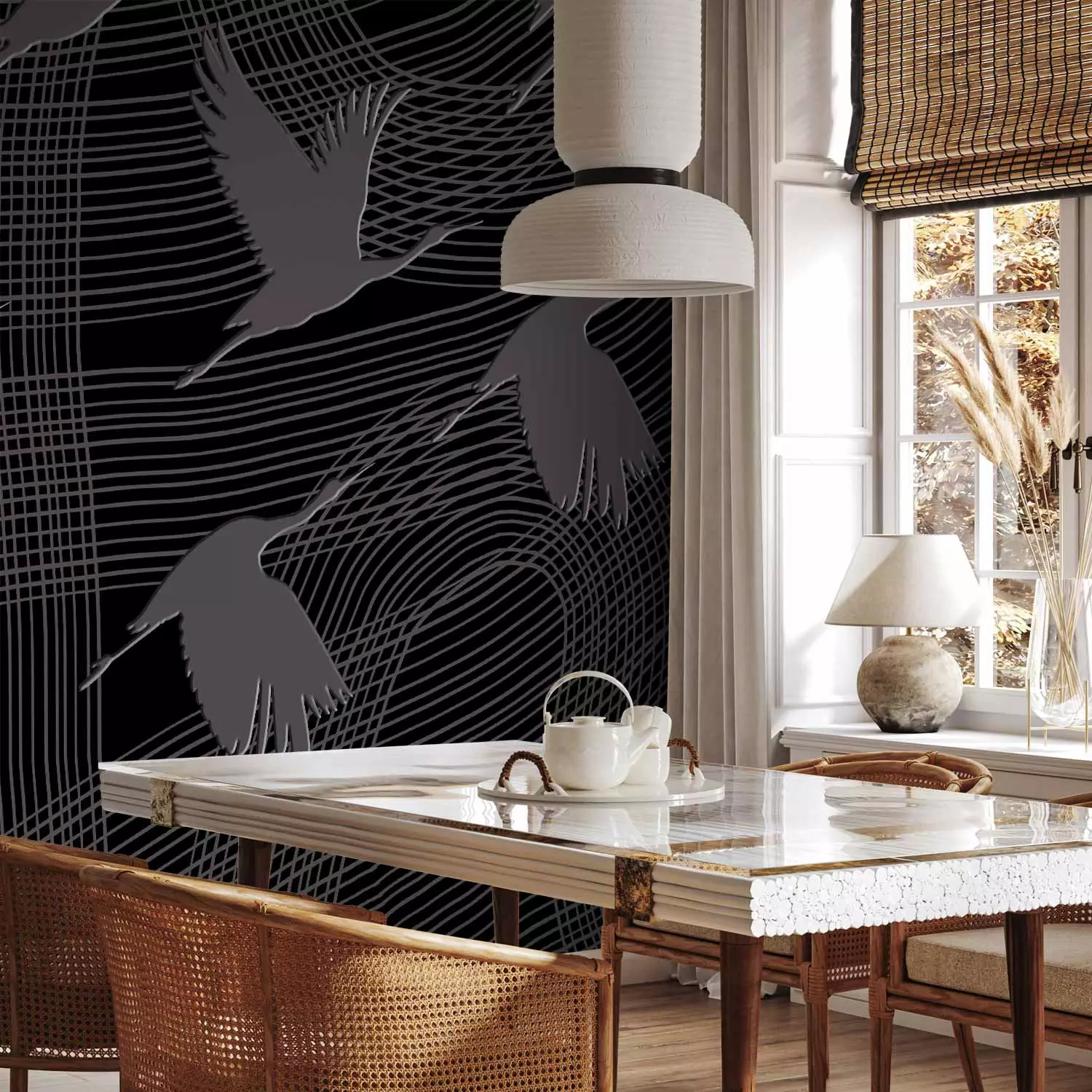 flying crane wallpaper