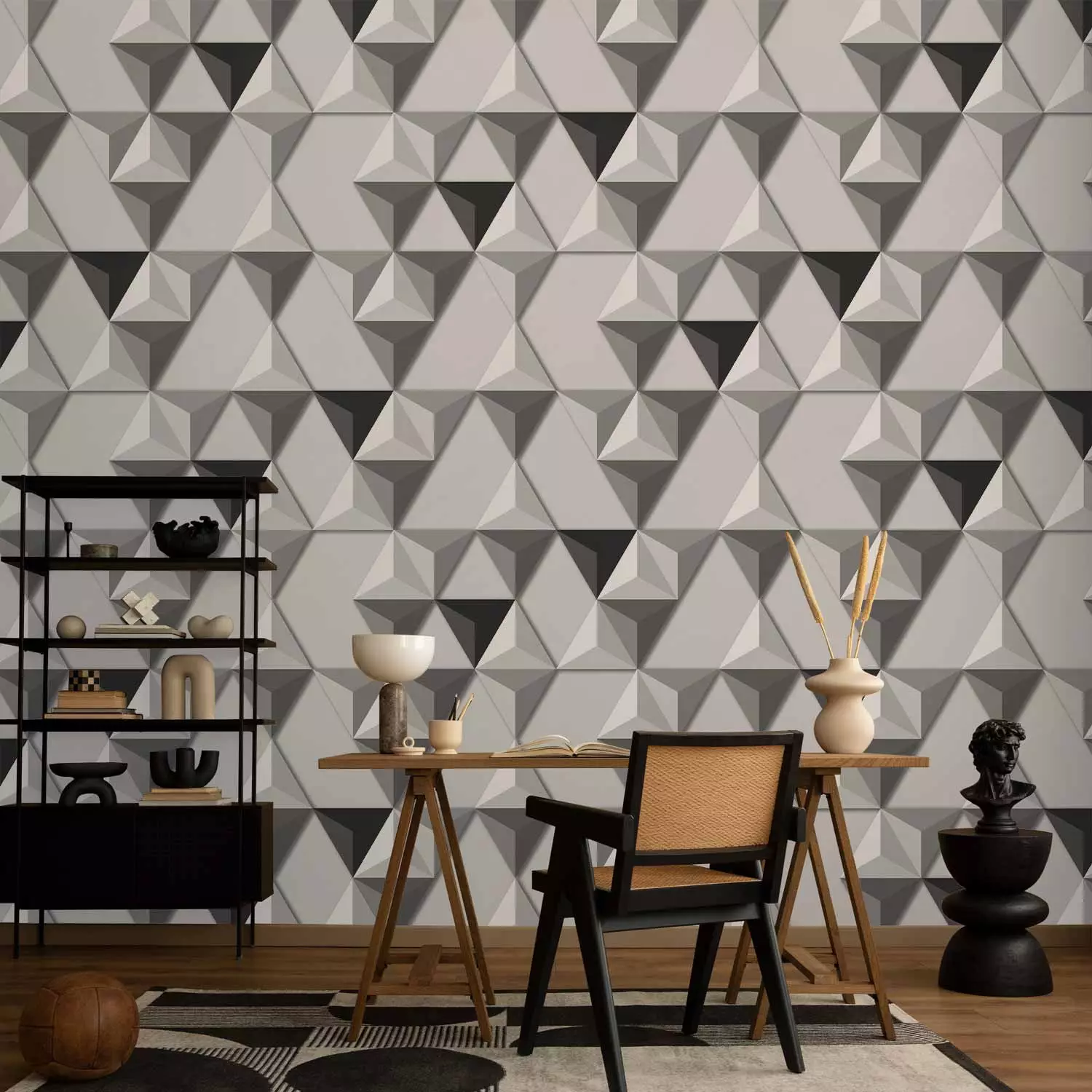 triangle designs on wall