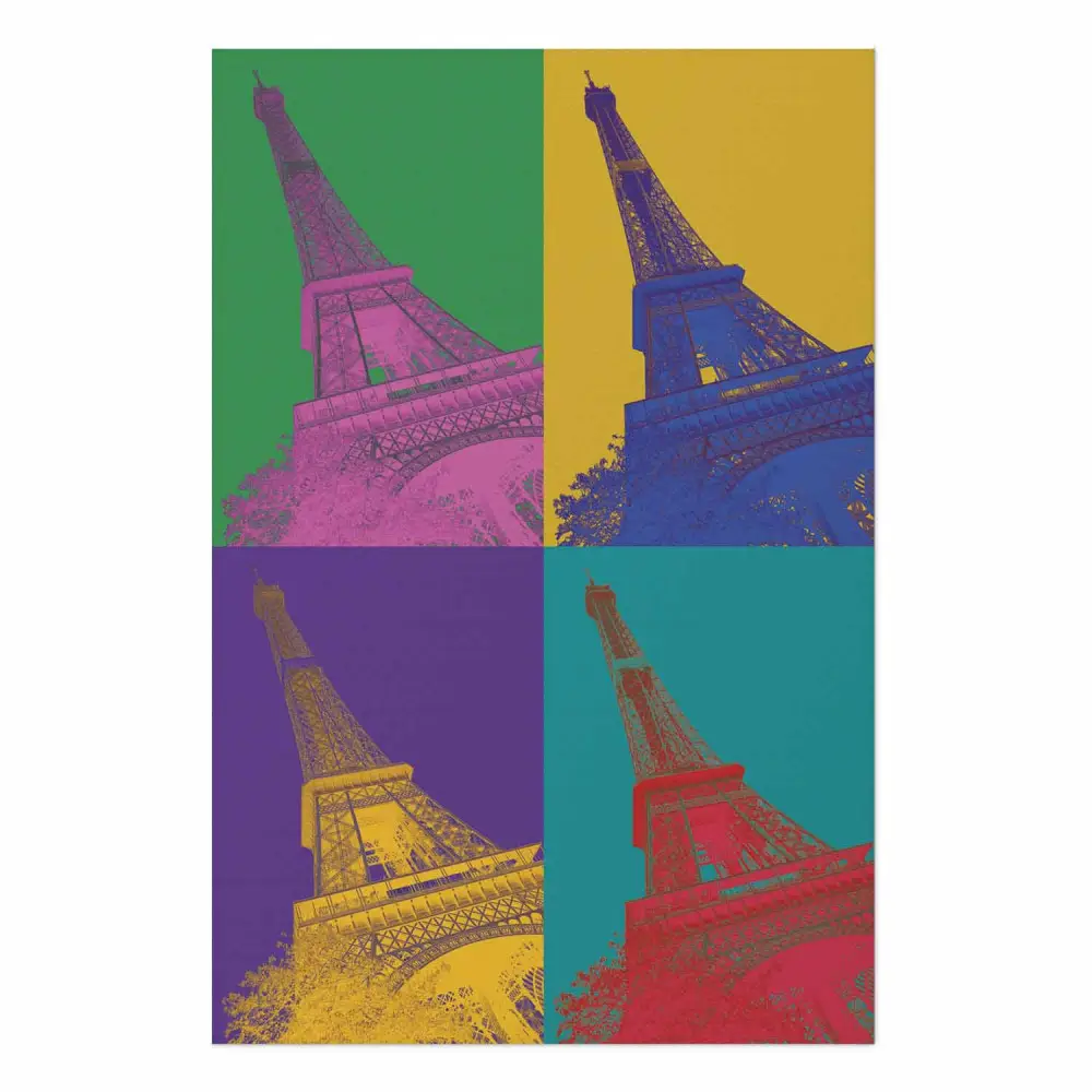 Poster in frames Colorful Paris - Collage With Eiffel Towers in Pop Art ...