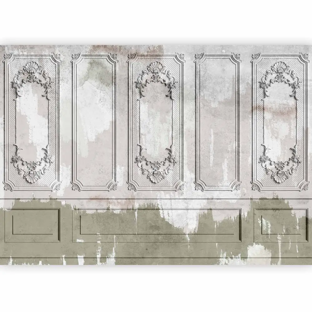 Wall Mural Atmospheric stucco - retro composition with ornaments and ...