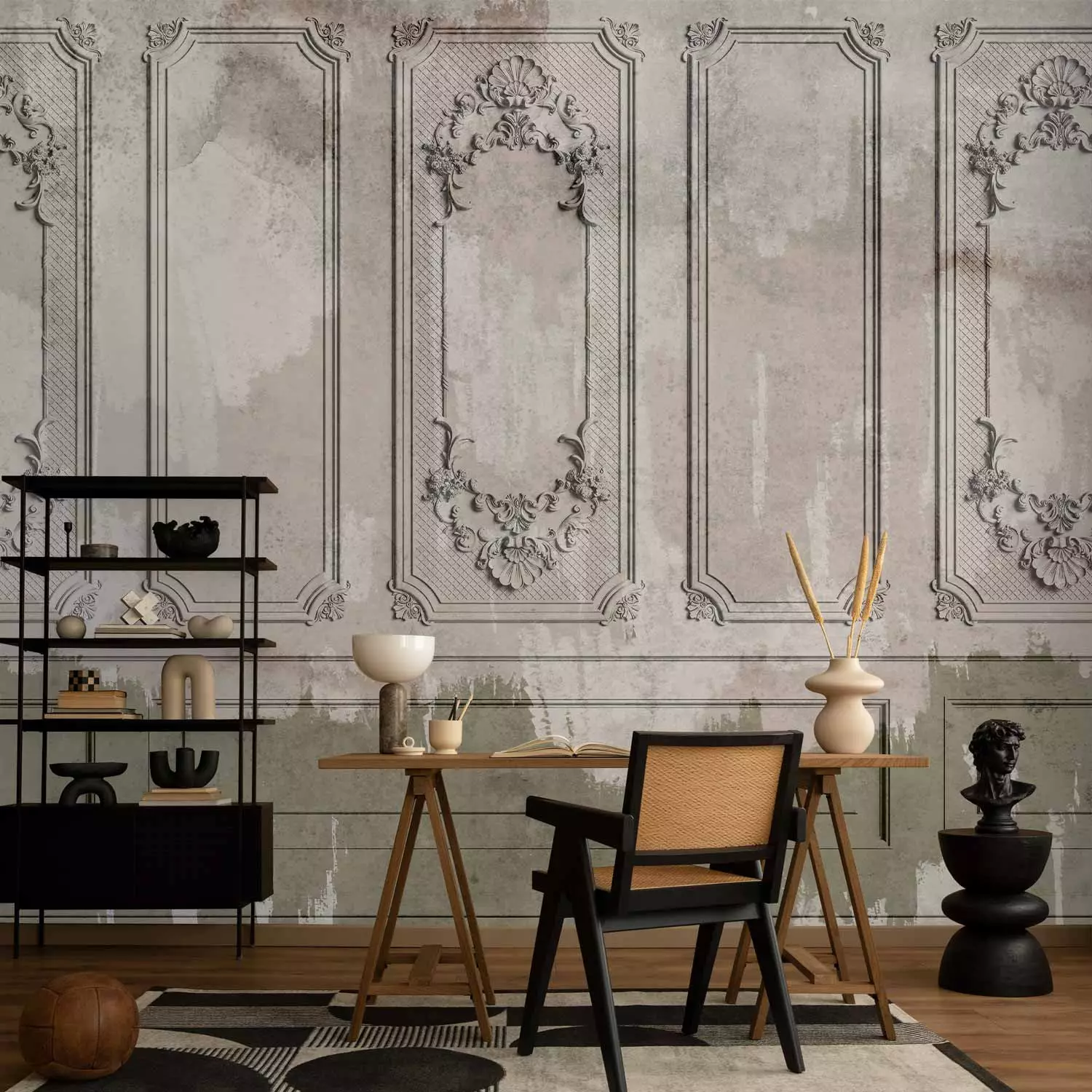 french panel wallpaper