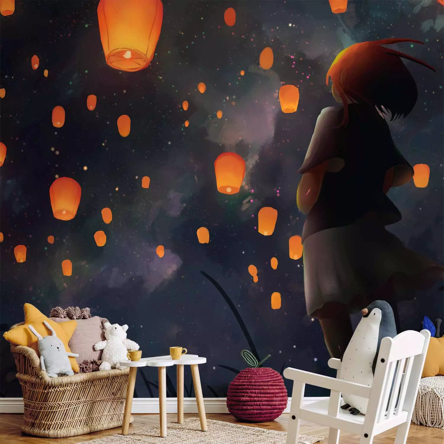 sky lantern wallpaper