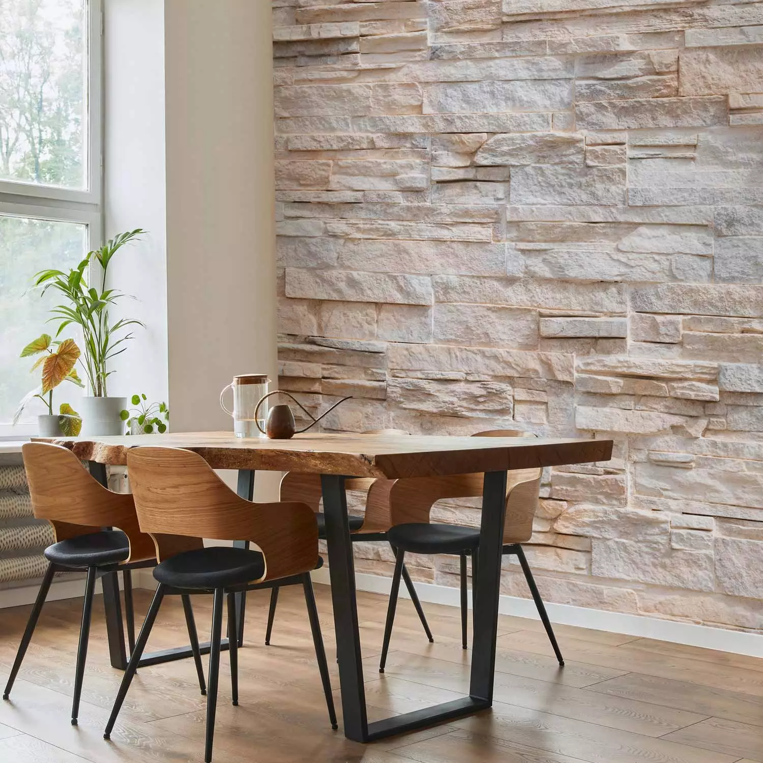 decorative stone walling