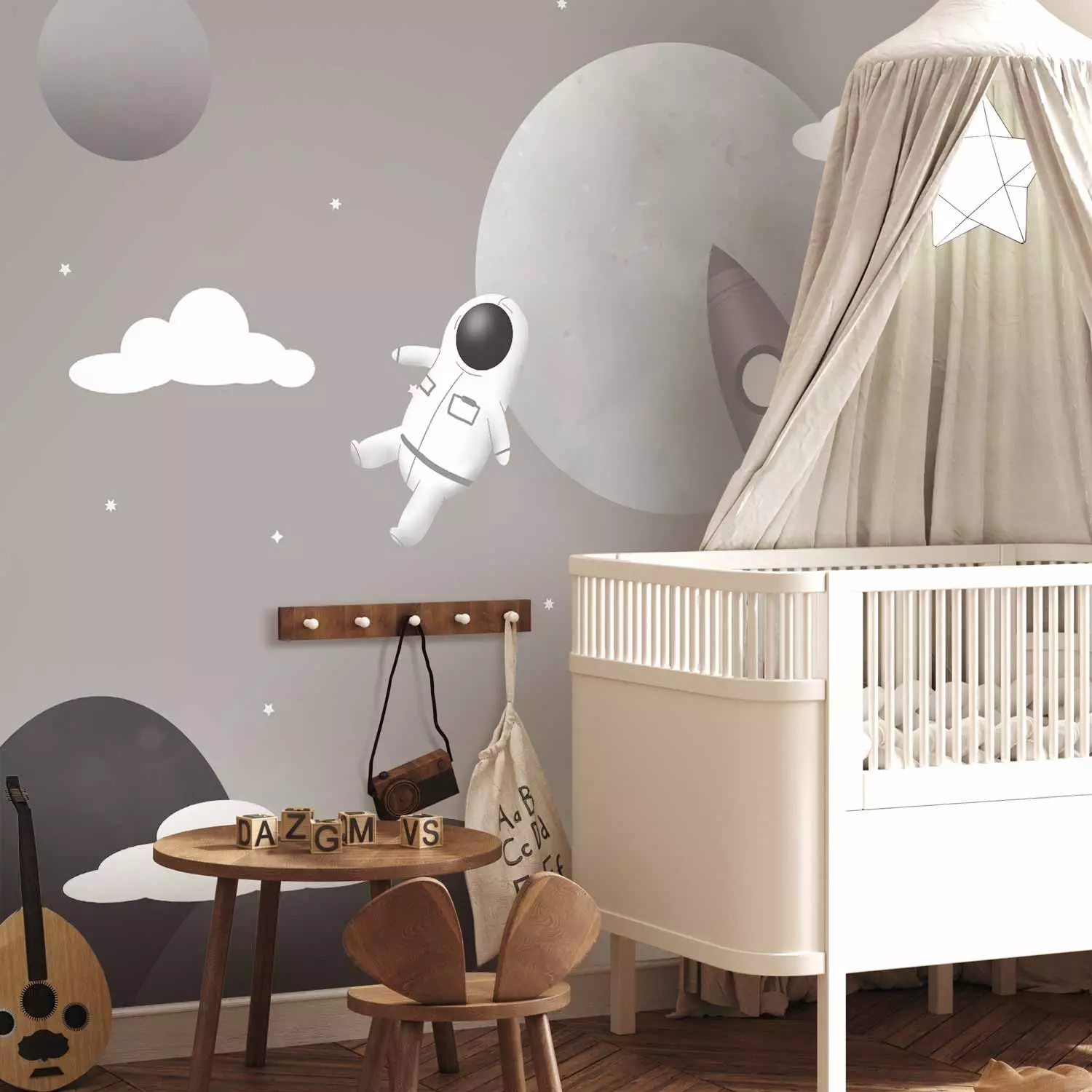 space wallpaper for baby room