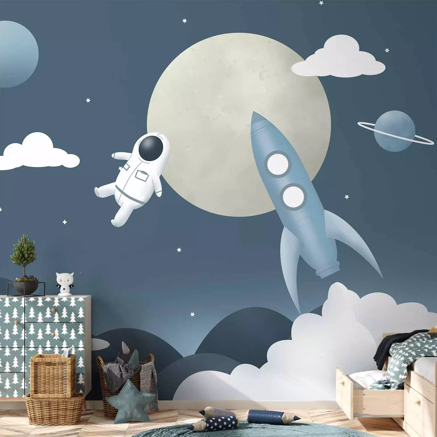 rocket wall stickers