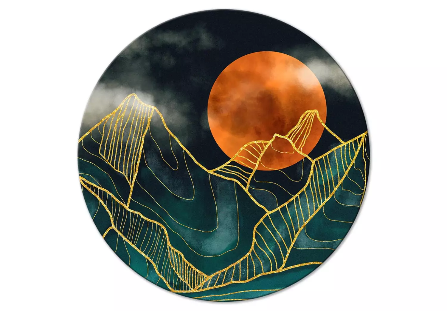 abstract sunrise canvas