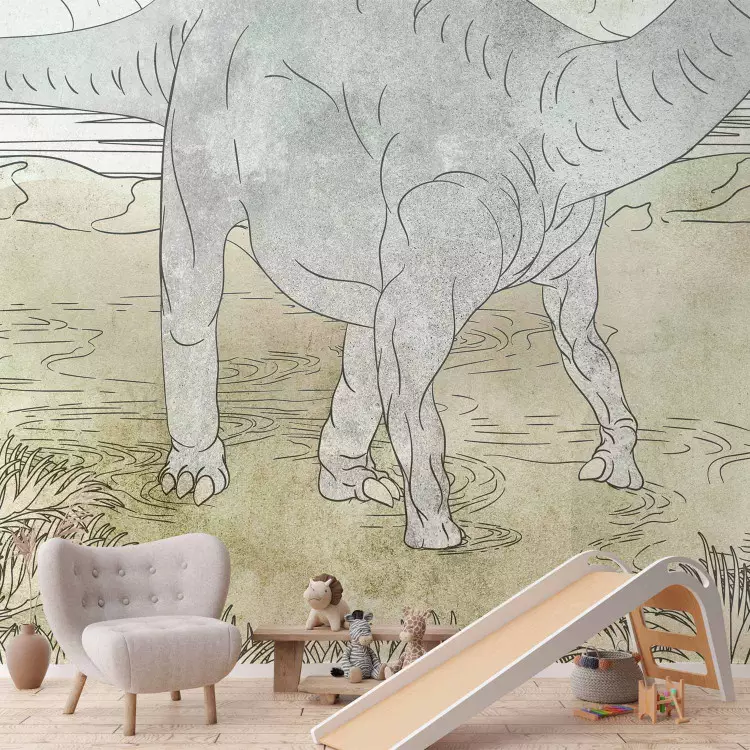 how to draw dinosaurs on walls