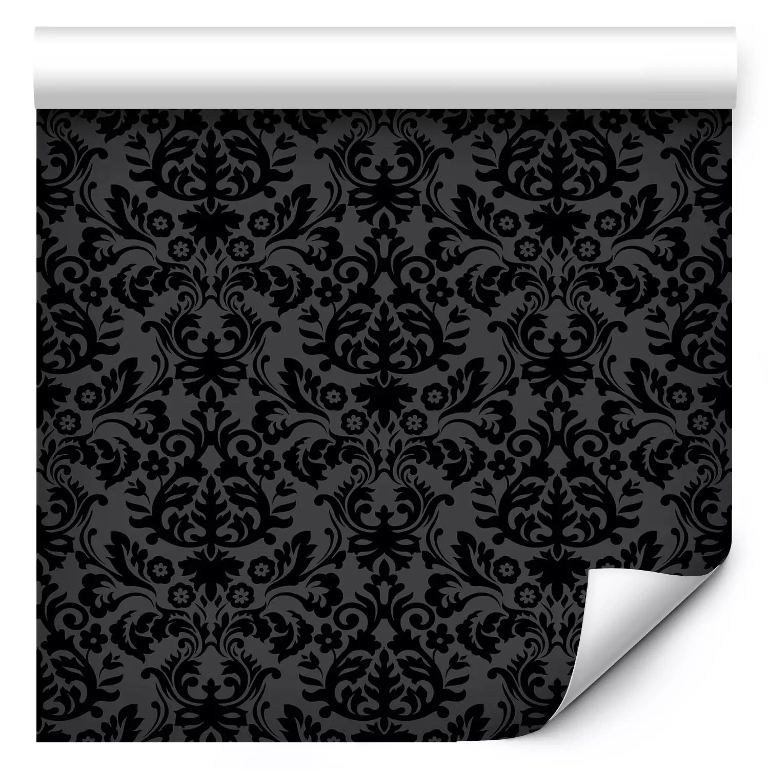 patterned black wallpaper
