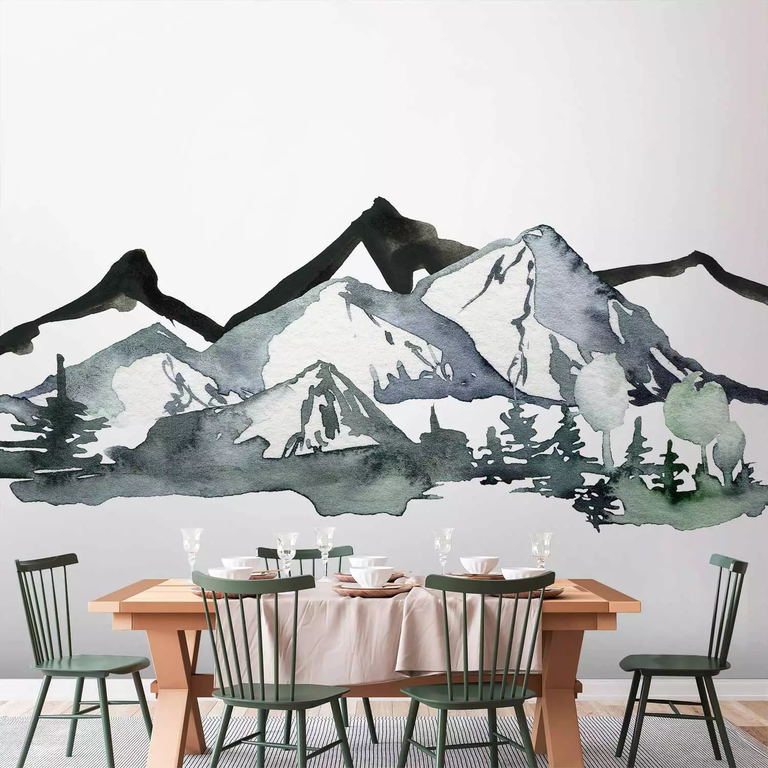 how to draw minimalist mountains