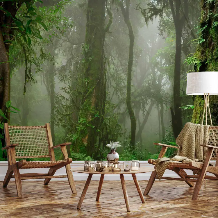 Photo Wallpaper Jungle in Nepal - Tropical Forest With Green Vegetation ...