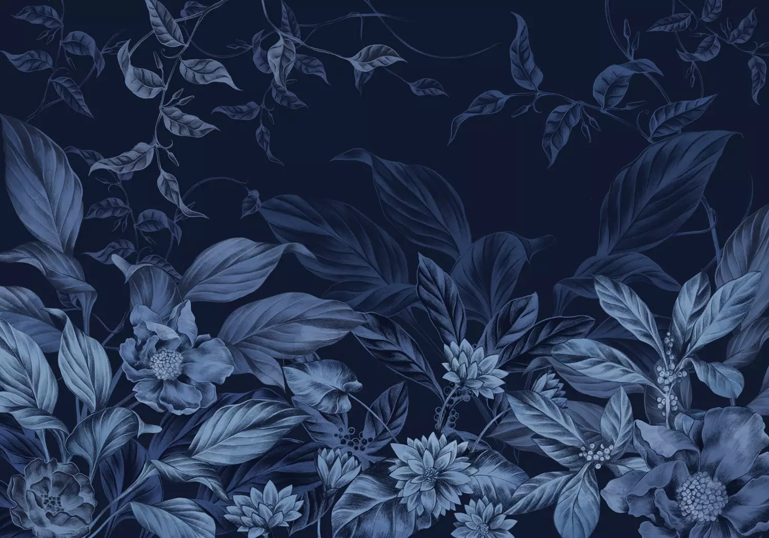dark blue floral pattern