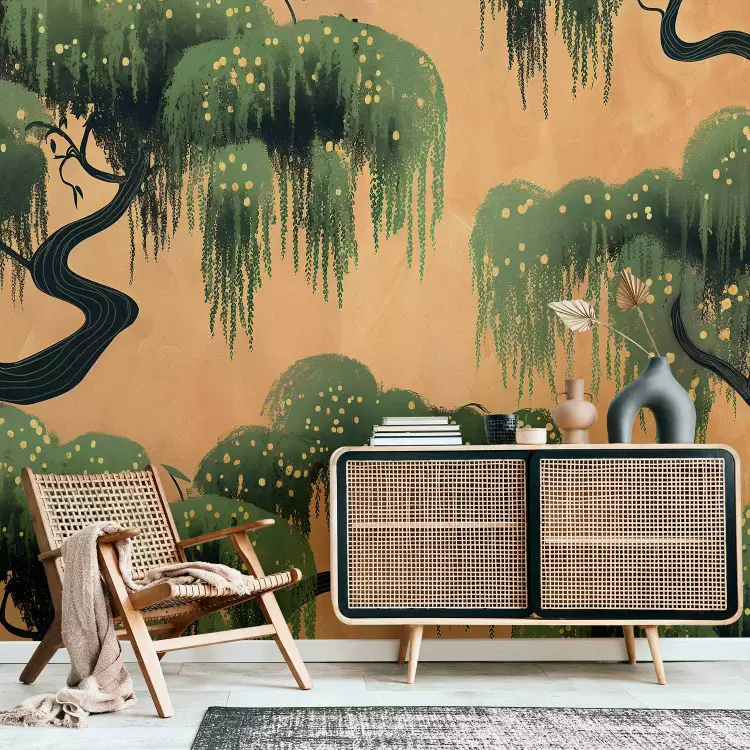 trees wallpaper mural