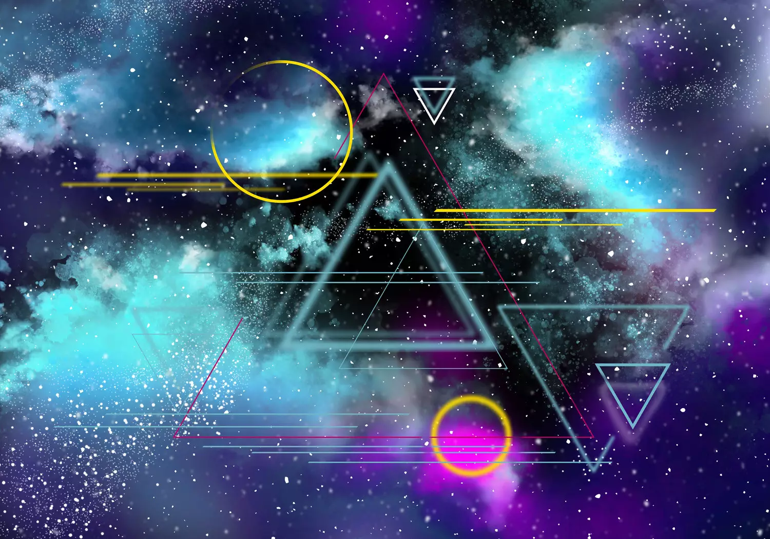 space triangle wallpaper