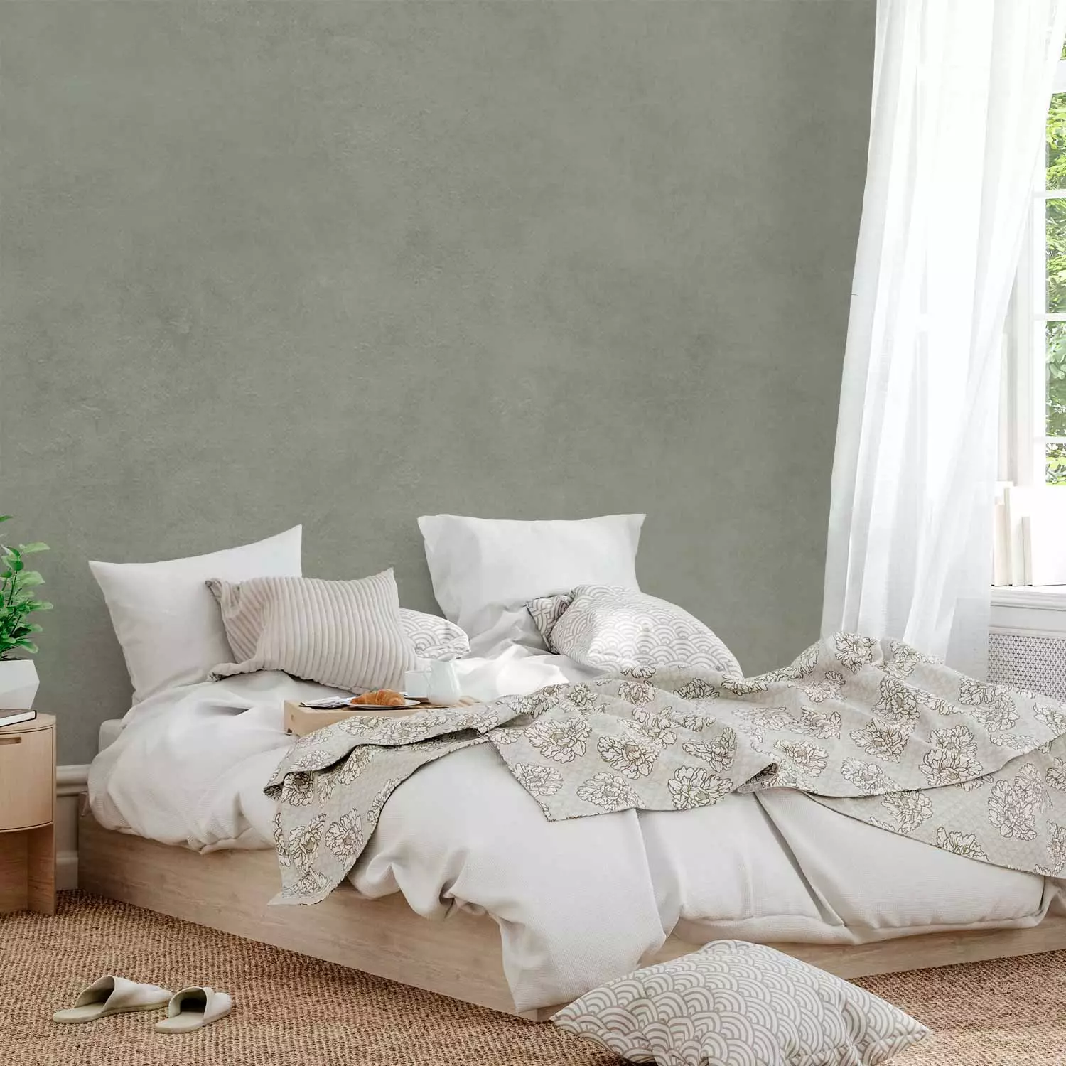 green limewash texture