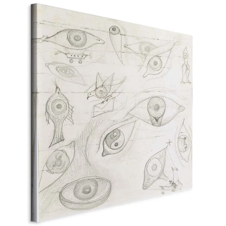 Art Reproduction Frida Kahlo - Drawing of eyes - bimago