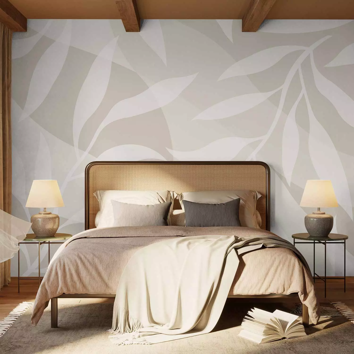 off white wallpaper for bedroom
