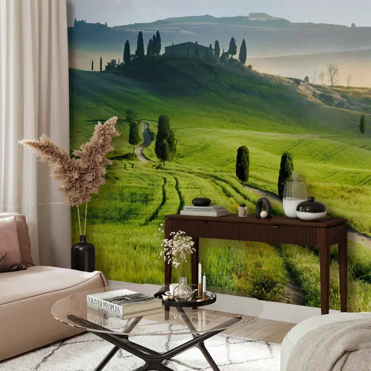 Tuscany Meadow Wallpapers Wallpaper Field, The Sky, Mountains, Maki,