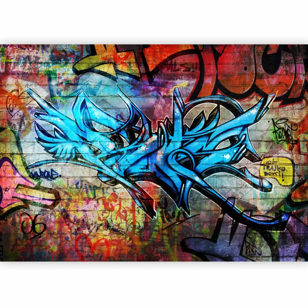 Photo Wallpaper Art Crime - Street Art in the Form of Colourful ...