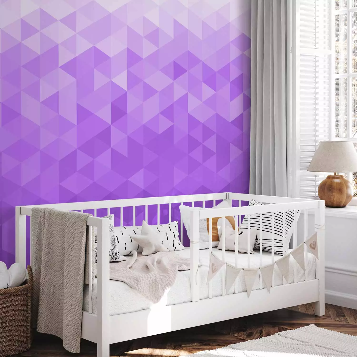 purple background geometric pattern