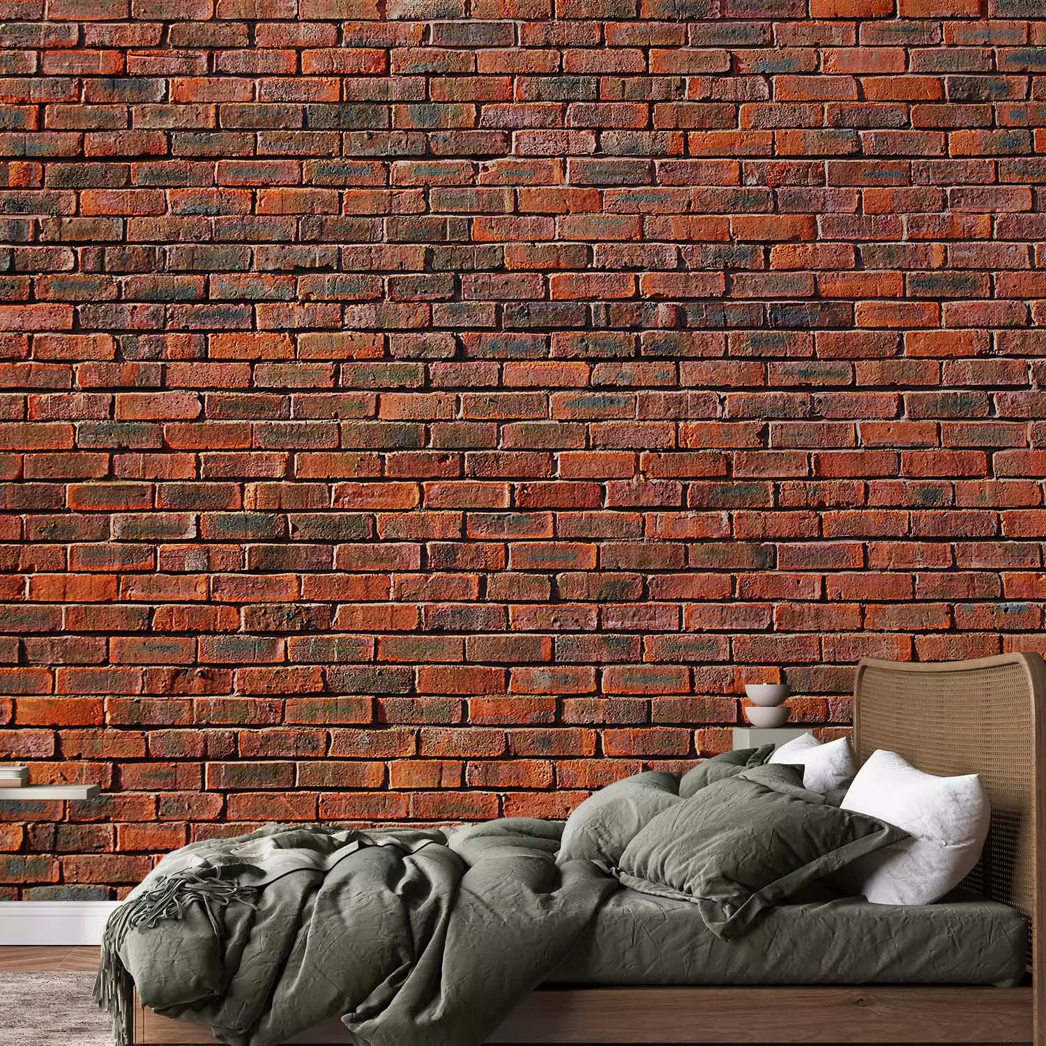 red brick wall pattern