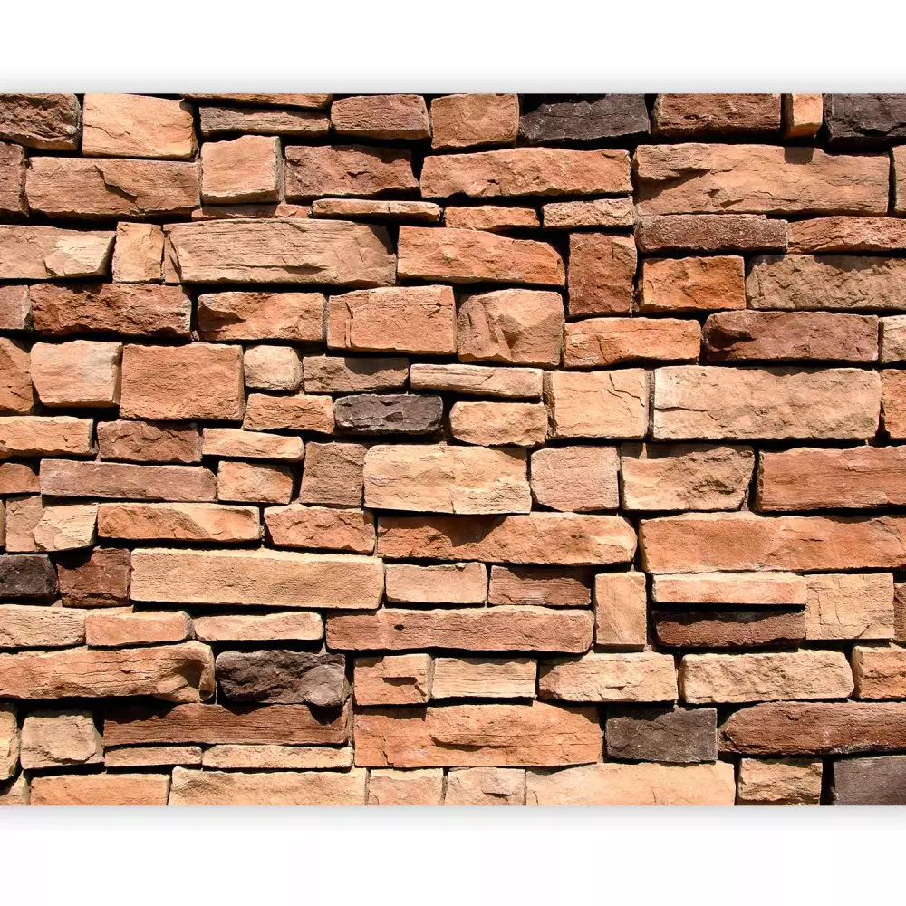 Photo Wallpaper Uneven Brick - Background with Uneven Brick Wall Design ...