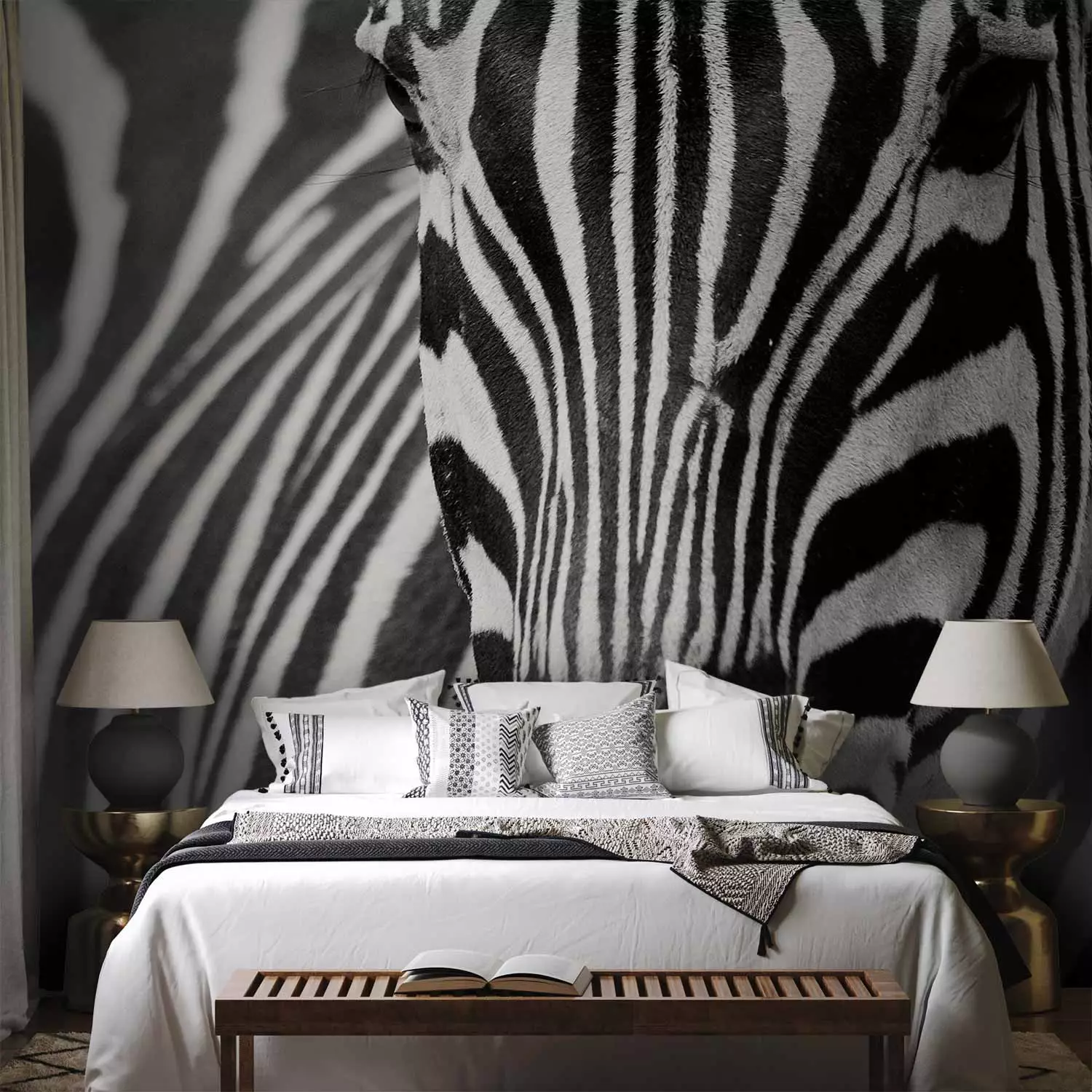 zebra wall mural