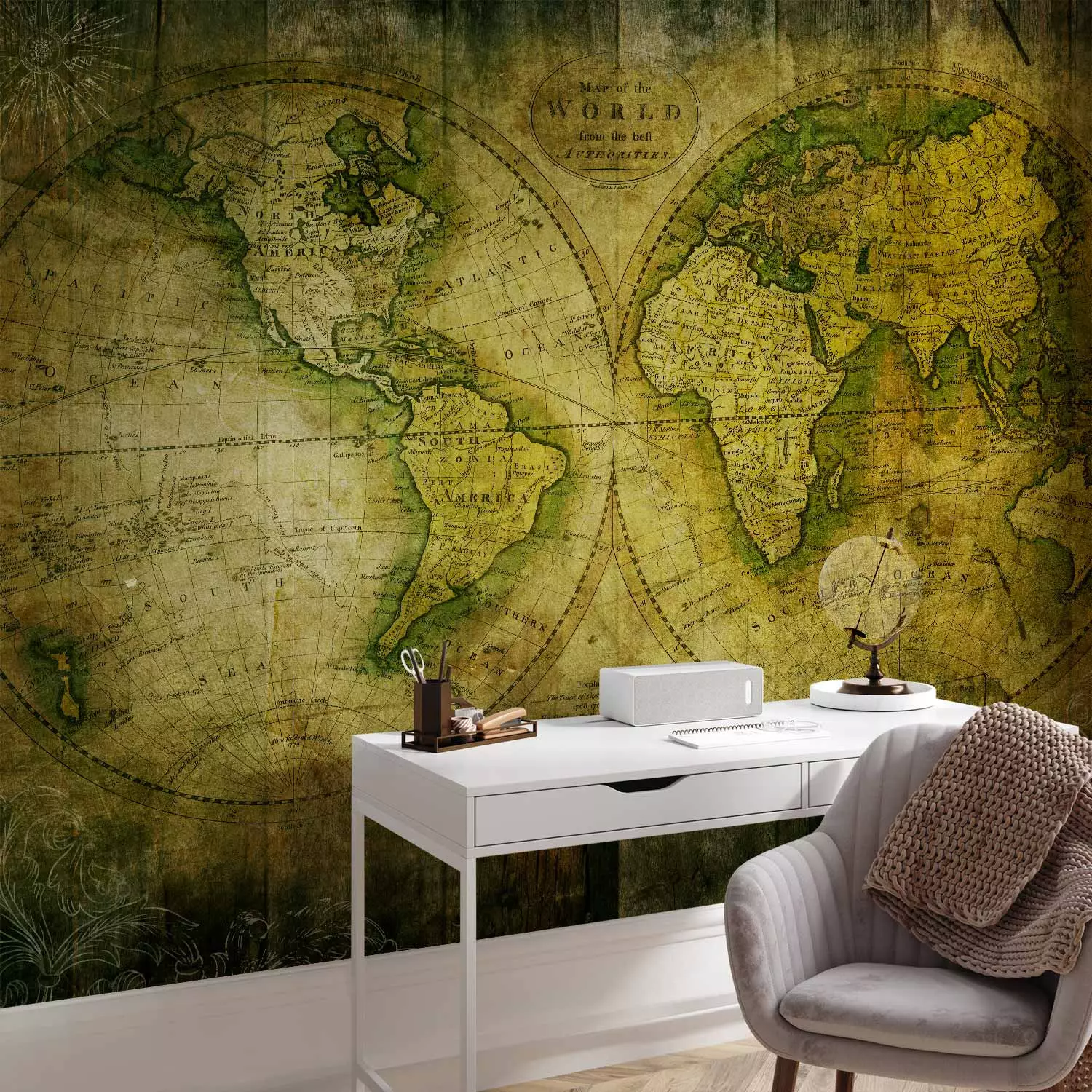 globe mural wallpaper