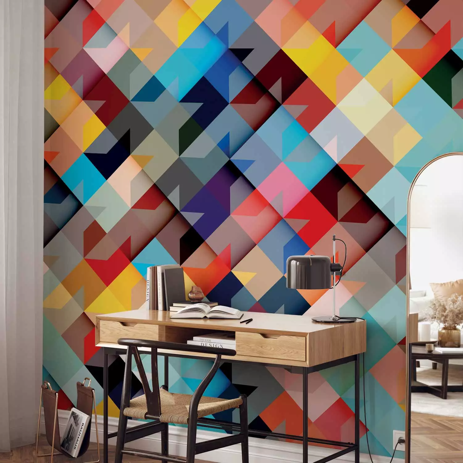 multicolor geometric wallpaper