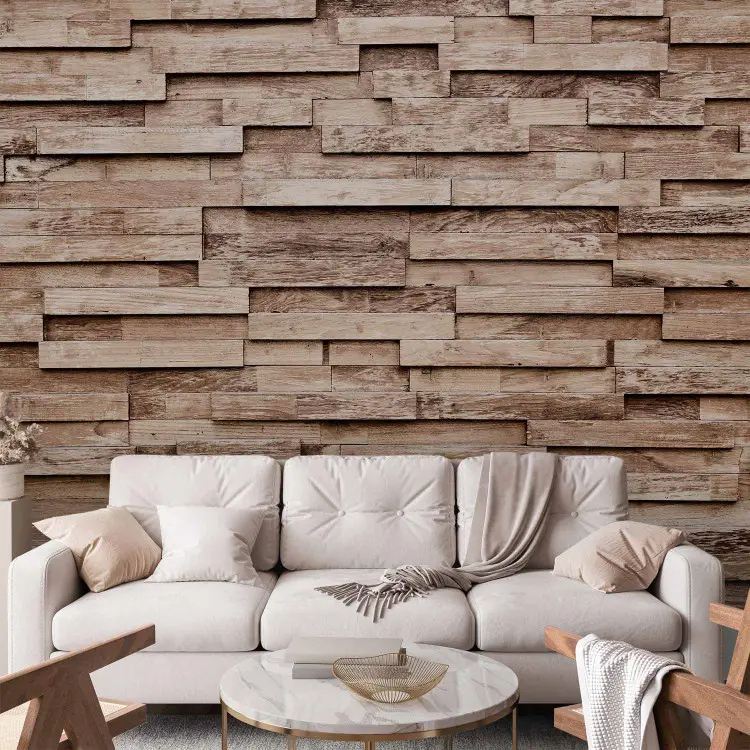 Photo Wallpaper Wooden Defence - bimago
